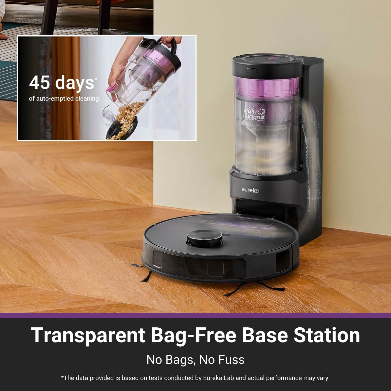 Eureka E20 Plus Robot Vacuum - 8000 Pa Suction Power - Eureka