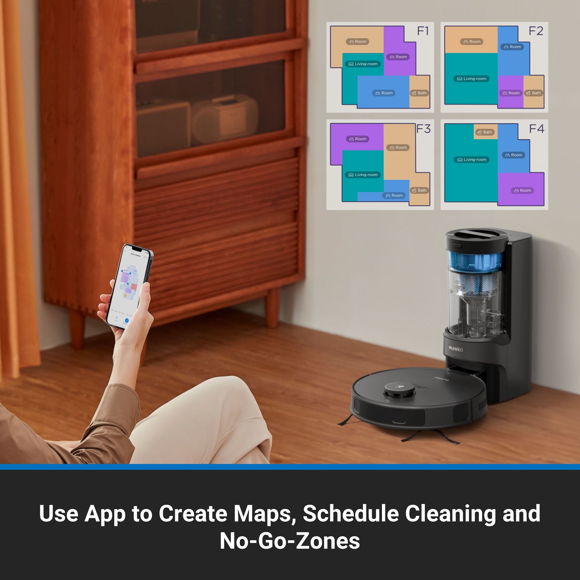 Eureka Bagless Robot Vacuum, NERE10SW - Eureka US