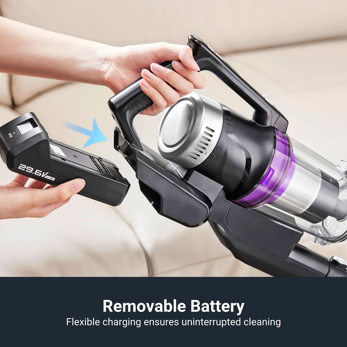 Eureka NEC490 Cordless Stick Vacuum Cleaner , 5-Layer Filter - Eureka