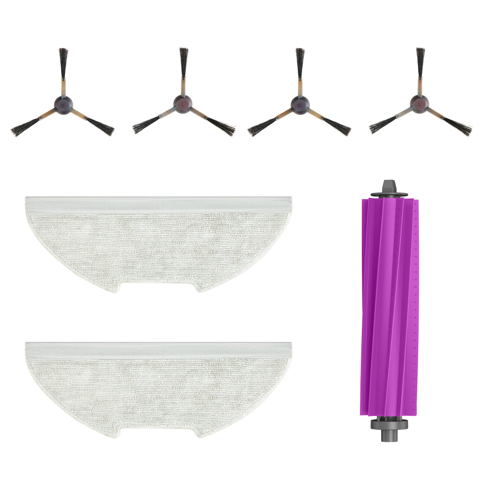 E20+ Replacement Kit – Roller & Edge Brushes + Mop Pads - Eureka US