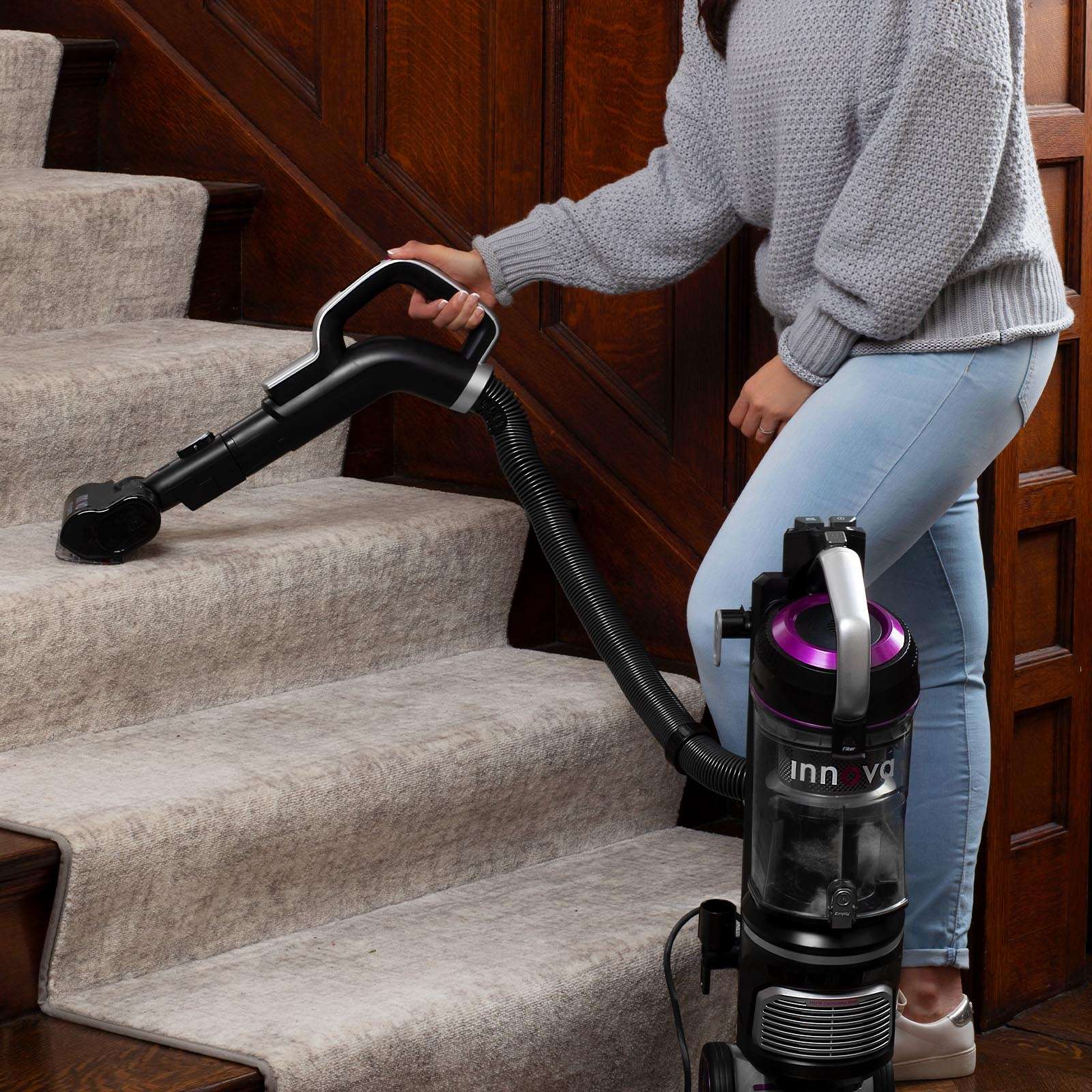 Innova Upright NEU700– Deep-Clean Upright Vacuum with Hair Eliminator ...